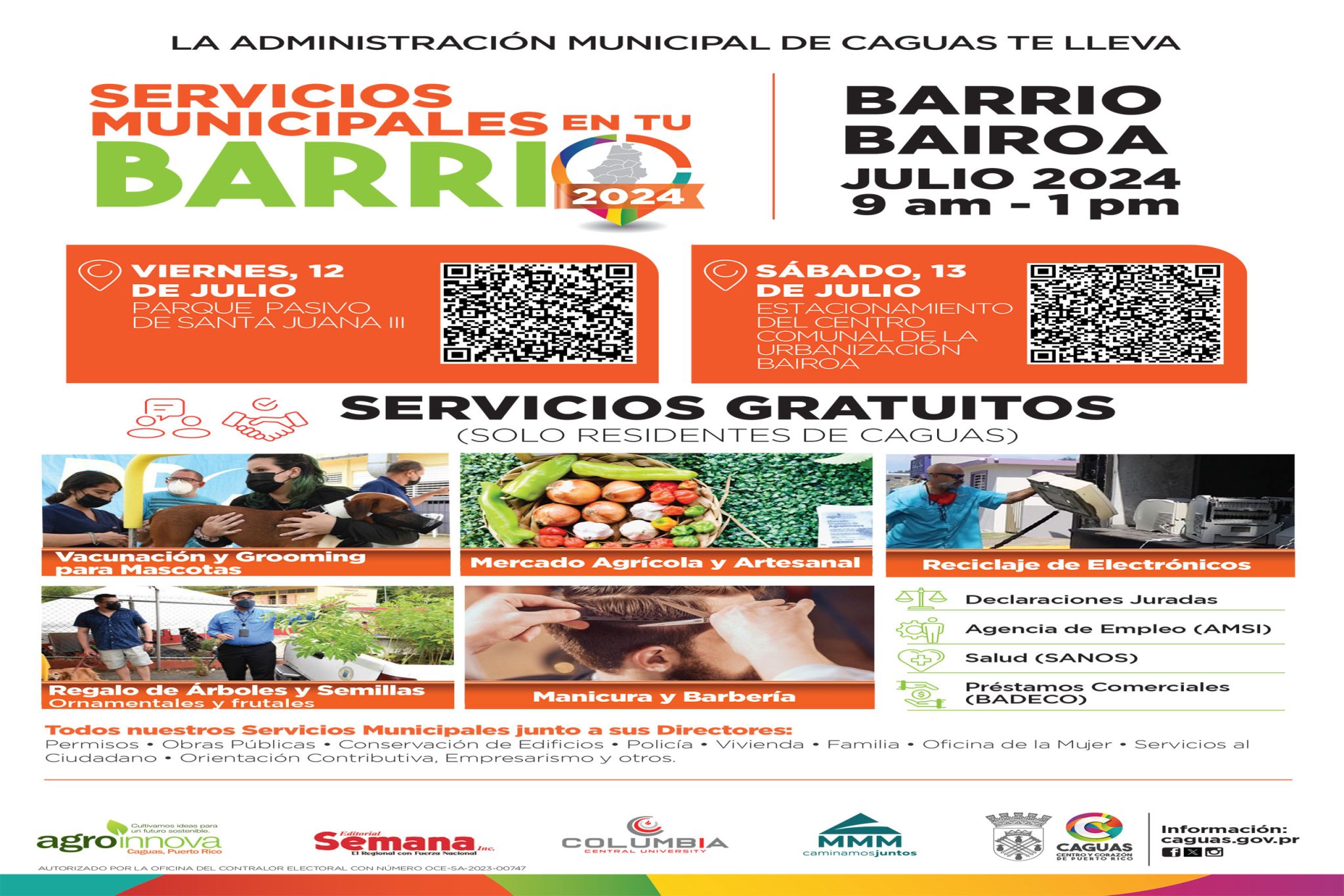 Servicios Municipales en Tu Barrio – Bairoa - Municipio de Caguas