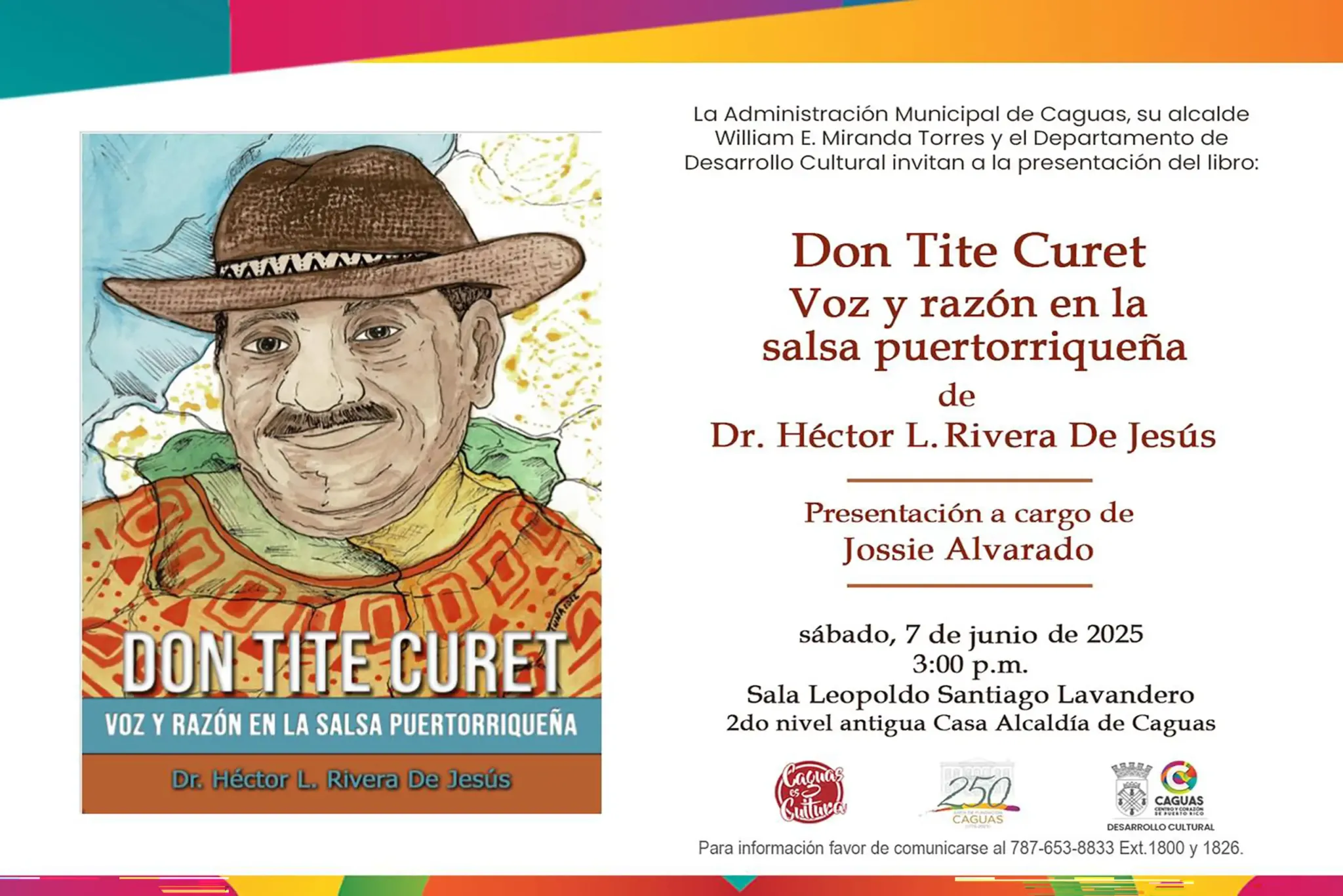 Presentación del libro Don Tite Curet Voz - Municipio de Caguas
